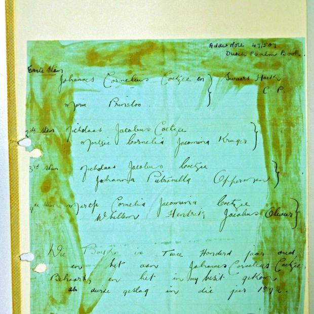 COETZEE Johannes Cornelius en Maria PRINSLOO | The eGGSA Bible ...